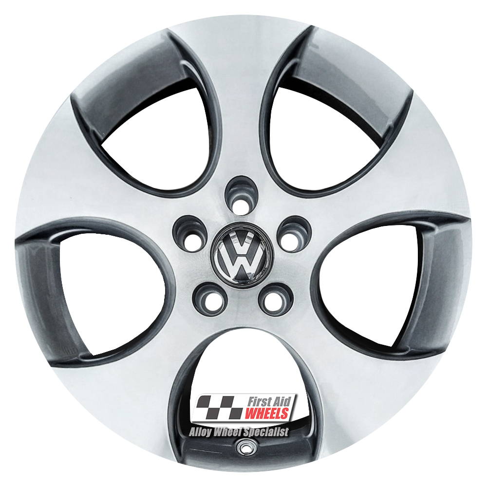 R115DCG EXCHANGE SERVICE - VW GOLF MK5 GTI 4x17" GENUINE MONZA DENVER DIAMOND CUT GREY ALLOY ...