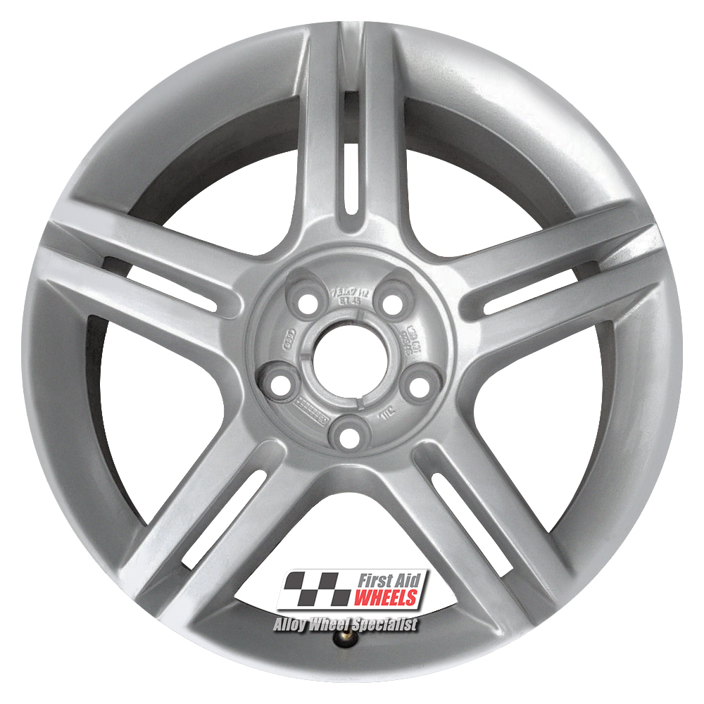 R186S EXCHANGE SERVICE - AUDI A4 B6 4x17" GENUINE 5 TWIN SPOKE SILVER ...