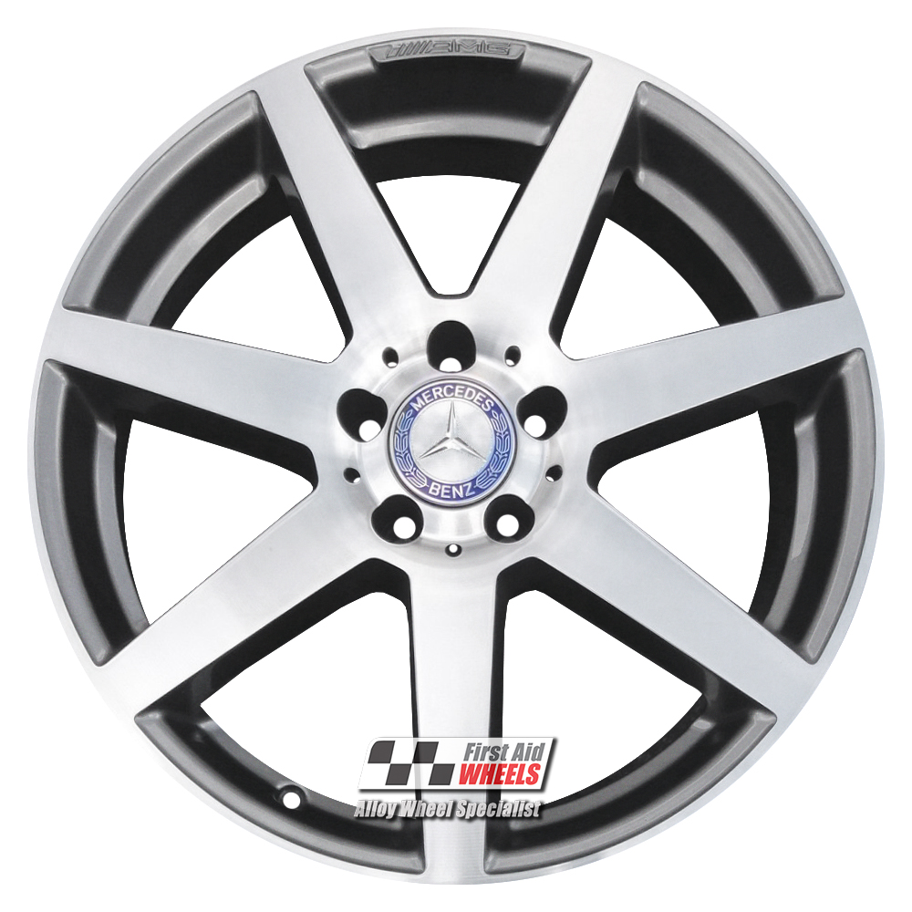 R244DCG EXCHANGE SERVICE - MERCEDES C CLASS 4x18" GENUINE AMG 7 SPOKE ...