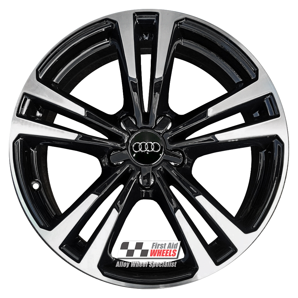 R245BGD EXCHANGE SERVICE - AUDI A3 8V 4x18" GENUINE 5 V SPOKE GLOSS ...