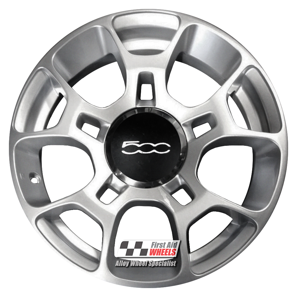 R292S EXCHANGE SERVICE - FIAT 500 4x16'' GENUINE SILVER ALLOY WHEELS ...